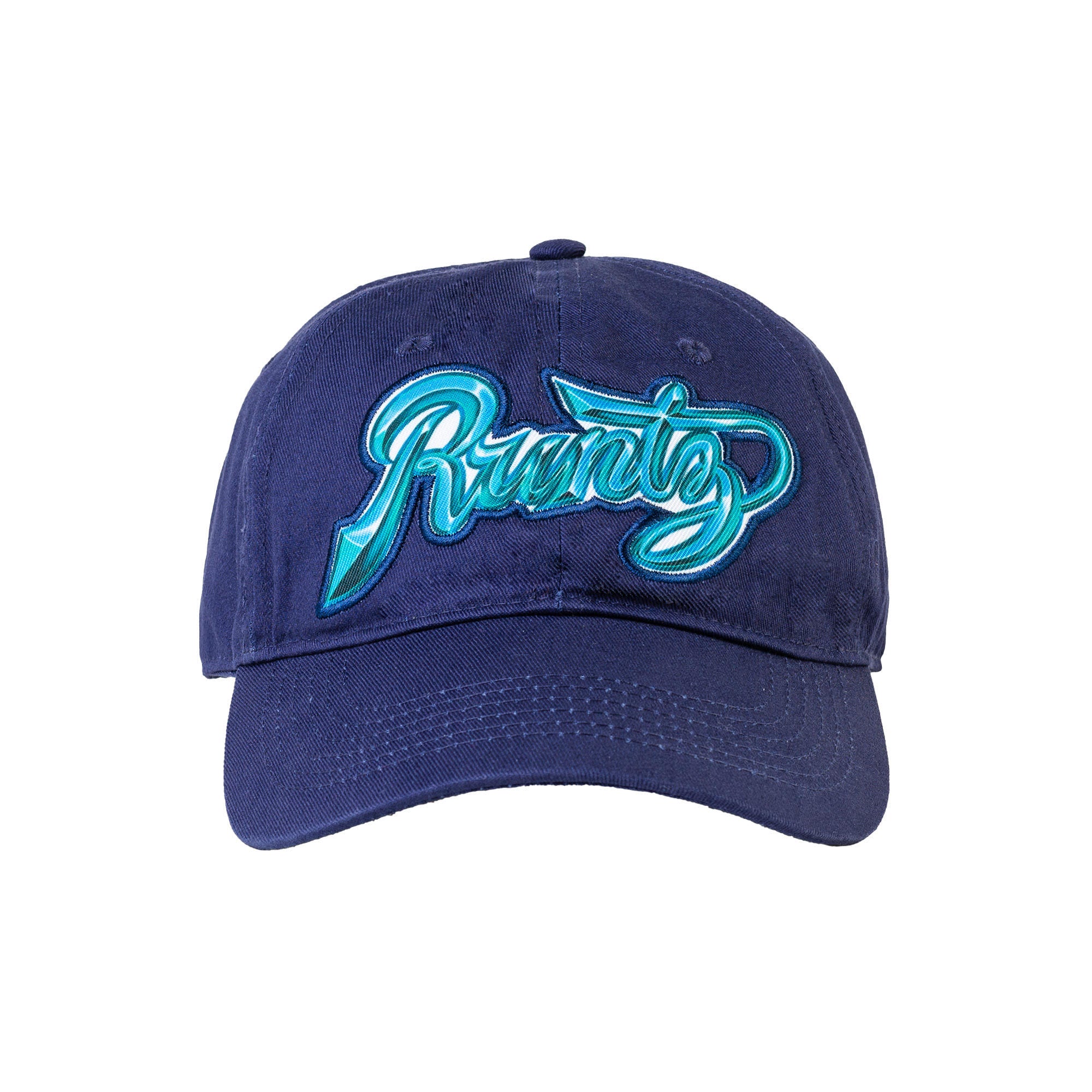 CHROME SCRIPTS HAT - NAVY & TEAL – RuntzWorldWide